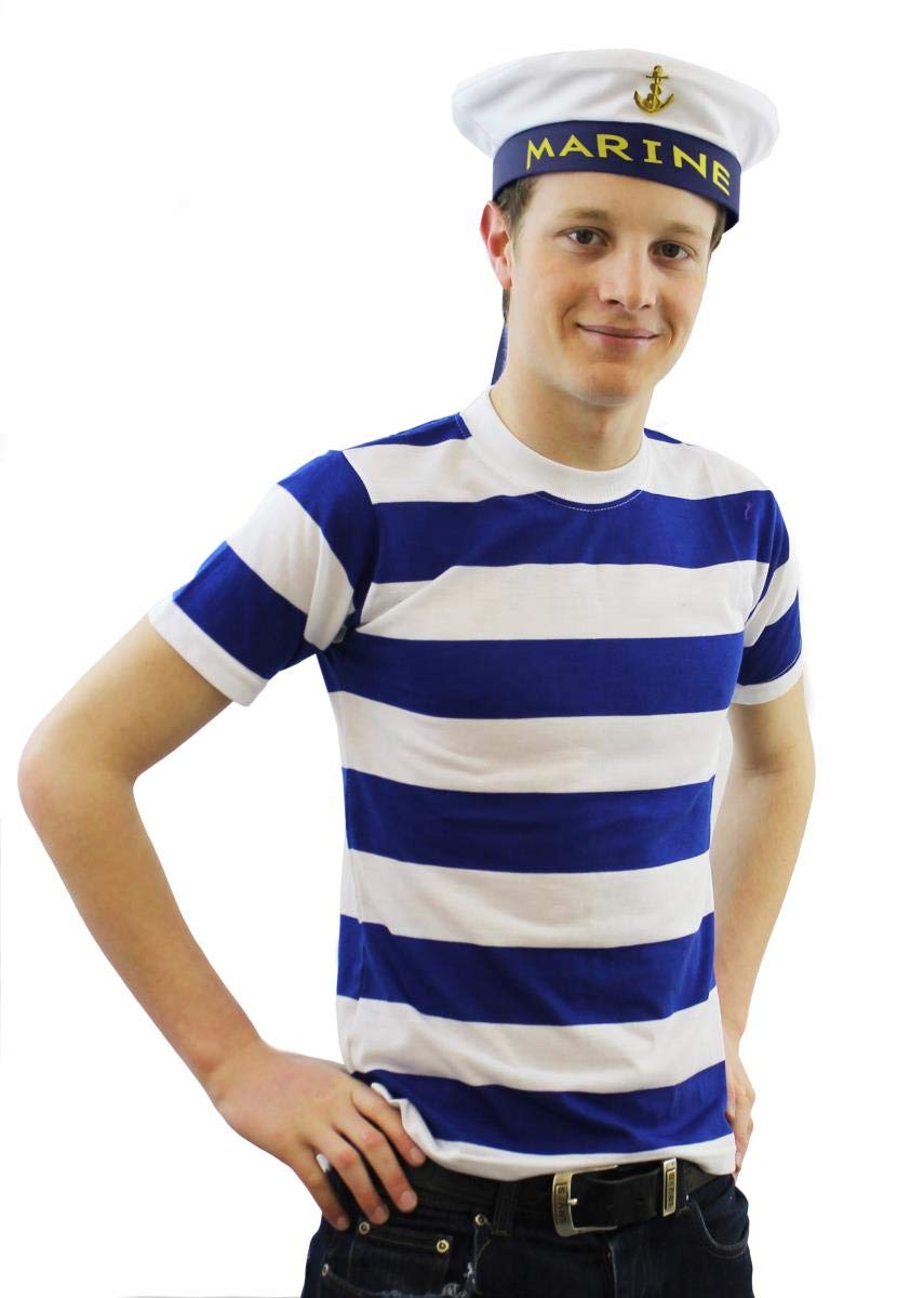 Buy ADULTS SAILOR FANCY DRESS COSTUME - MARINER SAILOR COSTUME SEA ...