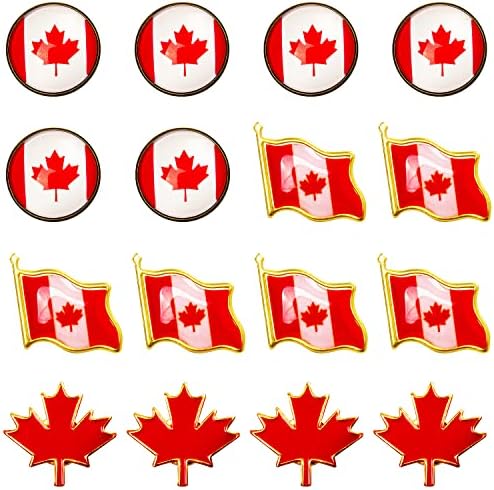 SevenFish 18pcs Canada Flag Pins, Canadian National Maple Leaf Pin ...