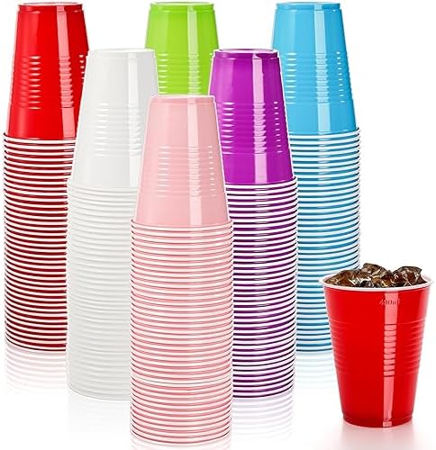 Amazon.com: Goaste 240 Pack Plastic Party Cups, 16 OZ Disposable ...