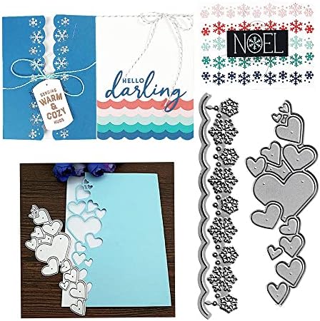 Amazon.com: 3 Pcs Heart Lace Metal Cutting Dies, SENHAI Love Heart ...