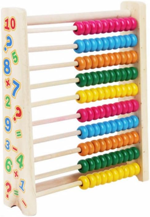 YORKING Colorful Wooden Bead Abacus - Educational Math Toy with 100 ...