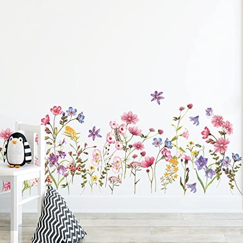 Amazon.com: Flower Clusters Wall Decals Removable Wall Stickers DIY ...