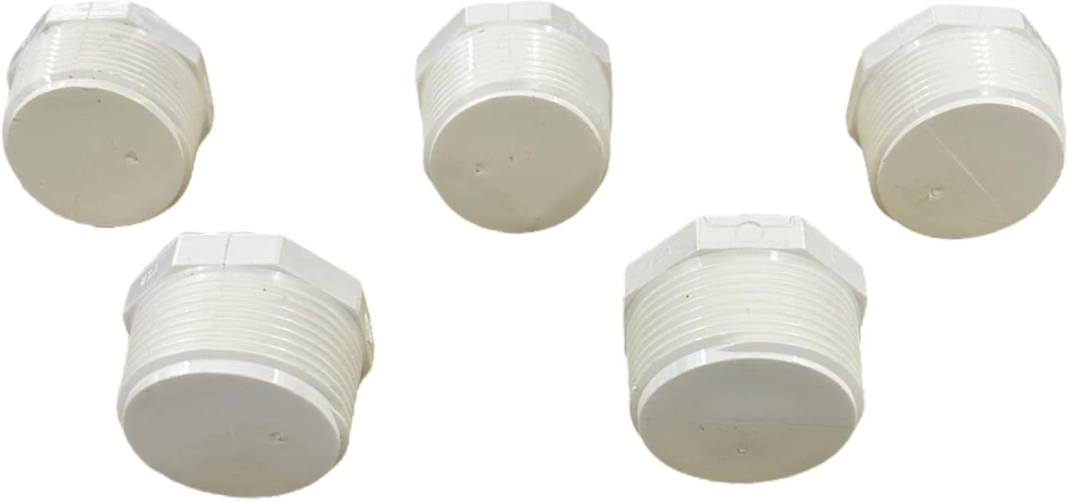 Amazon.com: Dura SCH 40 PVC Fitting- Male Threaded Plug (1, 1 1/4 ...