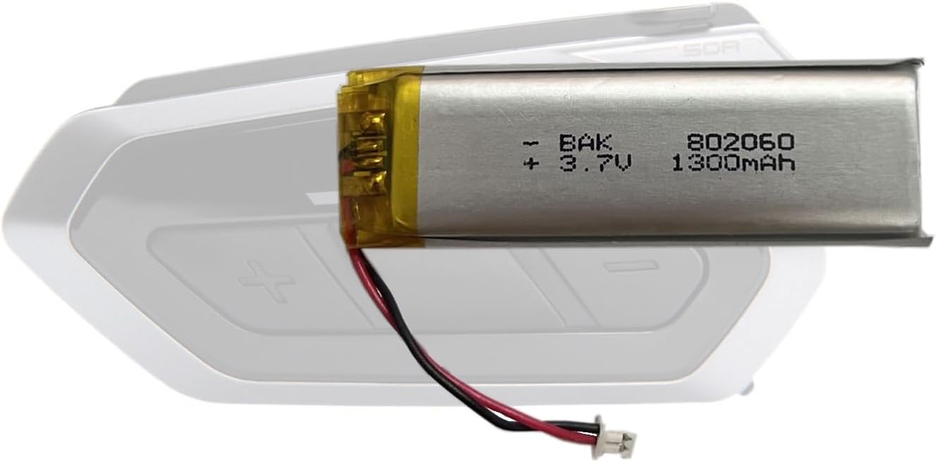 Amazon | HIGHAKKU 802060 3.7V 1300mAh 充電式リチウムイオンポリマーバッテリーfor Sena 50R ...