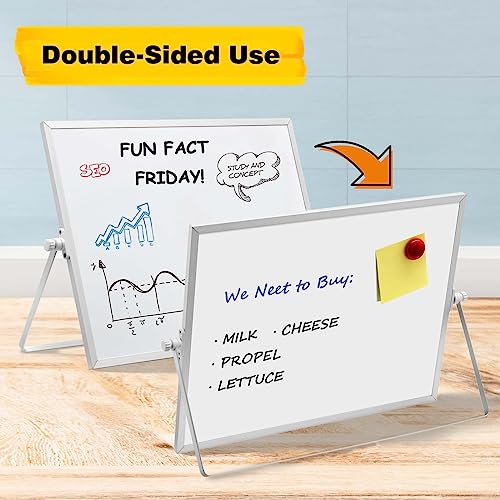 Snapklik.com : Comix Dry Erase White Board, 16 X 12inch Desktop Double ...