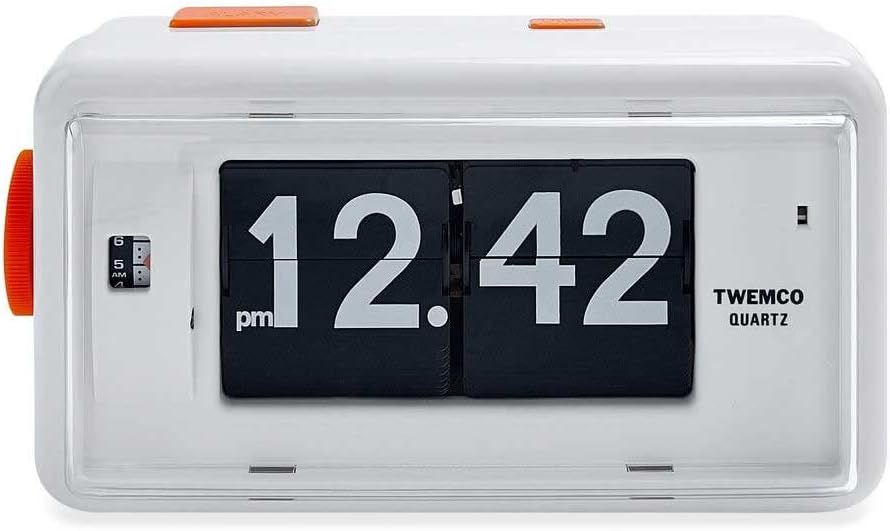 Amazon.com: twenco TWEMCO TWEMCO AL-30 白色桌鐘擋板鬧鐘 : 居家與廚房