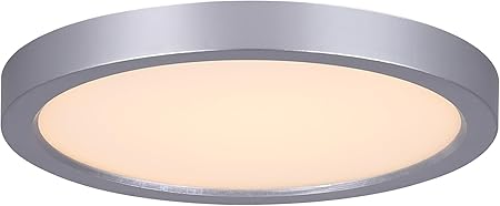CANARM 7" LED Flush Mount Ceiling Light, Brushed Nickel, Dimmable 15W ...