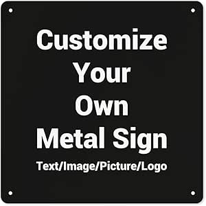 Amazon.com: HANYIS Personalized Square Metal Sign with Your Photo Text ...