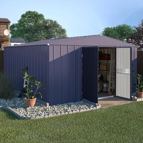 Amazon.com : Handy Home Products Olympia 10x7.5 Wood Storage Shed with ...