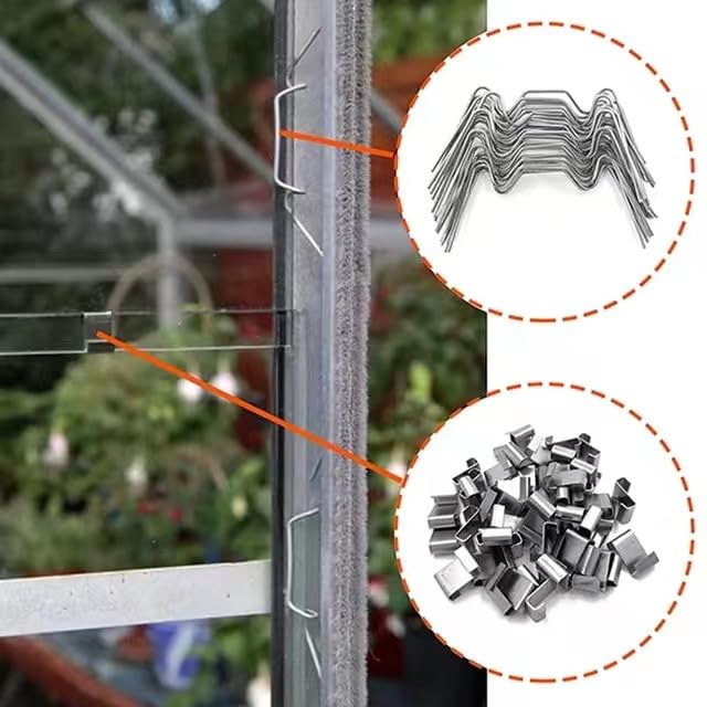 Stainless Steel Greenhouse Repair Kit – 100 Pieces Clips, Nuts and ...