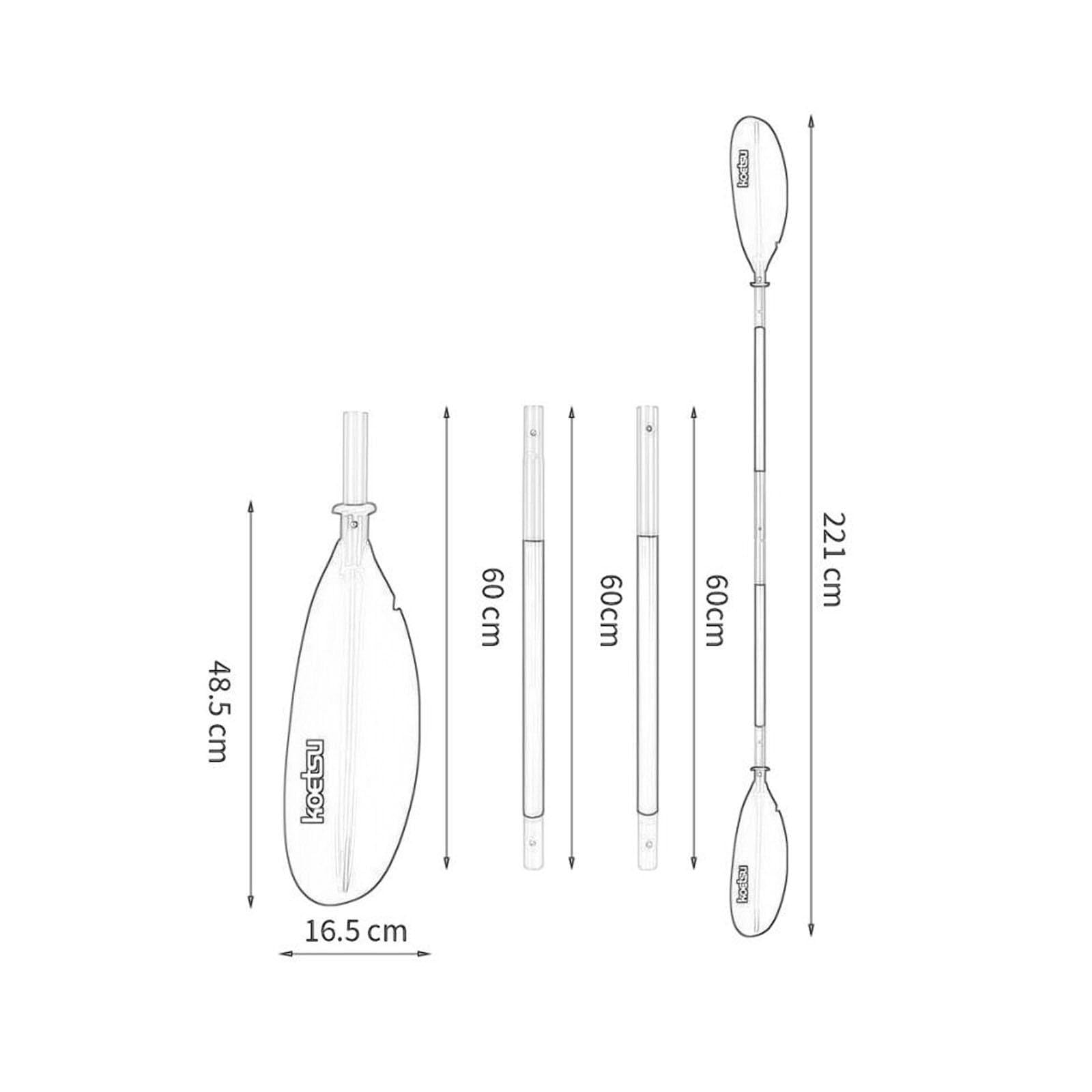 Kayak Paddle Kowaku Adjustable - Double/Single Ended, 160-225cm ...