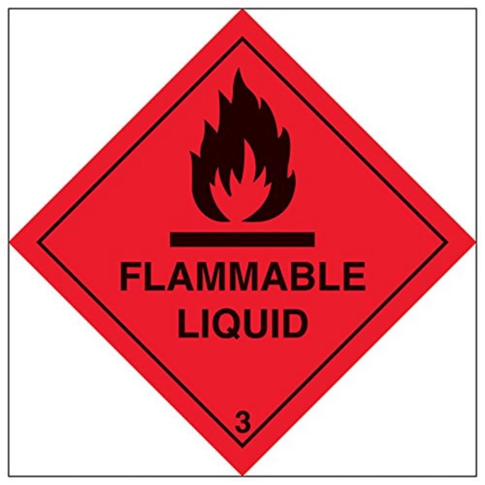 V Safety Hazard diamond Flammable liquid-300x300mm-Magnetic Safety Sign ...