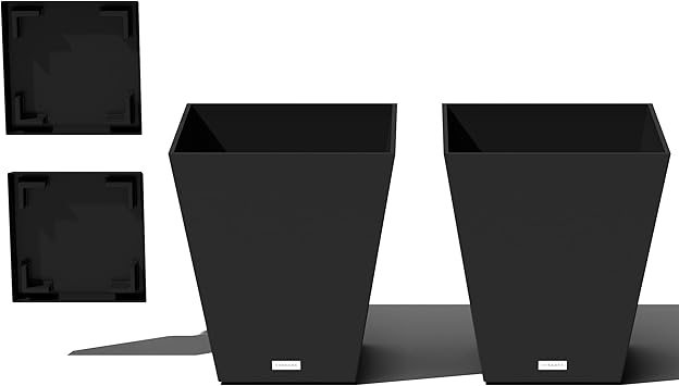 Amazon.com : Veradek Pure Series Nobleton Plastic Planter - Large Pots ...