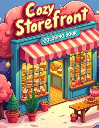 Amazon.com: Bold & Easy Cozy Storefront Coloring Book: Featuring 50 ...