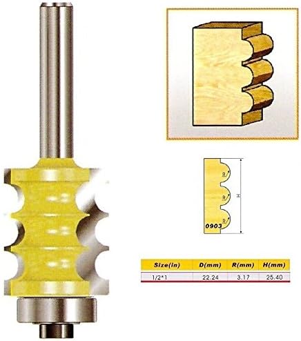 Amazon.com: Triple Bead Column/Face Molding Router Bit- 1/2*1 - 1/2 ...