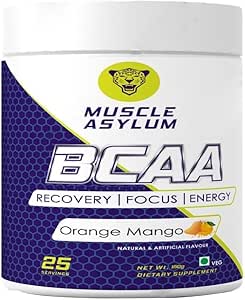 Muscle Asylum Bcaa Powder – 0g Sugar Pre/Post & Intra Workout Muscle ...