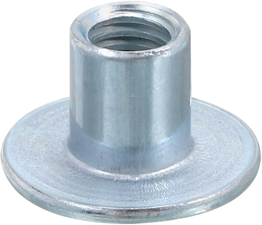 Amazon.com: uxcell M6 T-Nuts, 24pcs Carbon Steel Tee Nut Round Base ...