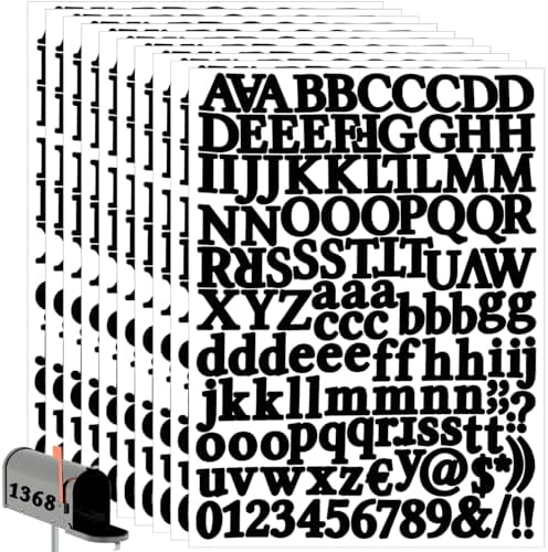 Amazon.com: 2142 PCS 42 Sheets Letter Stickers Mailbox Numbers and ...