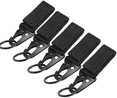 Dream Aurora 2Pcs Tactical Hanging Belt Clip Carabiner Buckle Molle Strap Nylon Snap Hook Clip ...