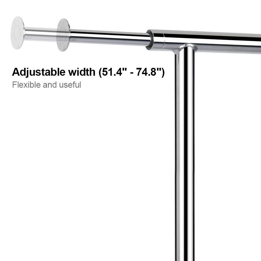 Yaheetech Commercial Clothing Garment Racks On Wheels Grade Single Rod yaheetech-commercial-clothing-garment-racks-on-wheels-grade-single-rod