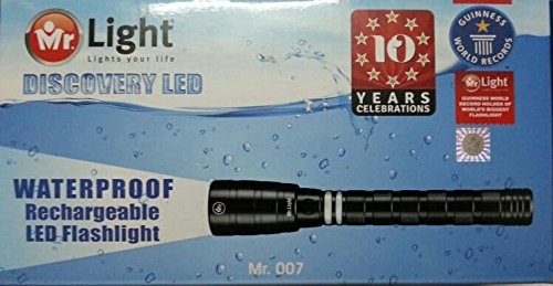 Mr Light 007 Waterproof Non Sparking LED Torch, 1200 m Range : Amazon ...