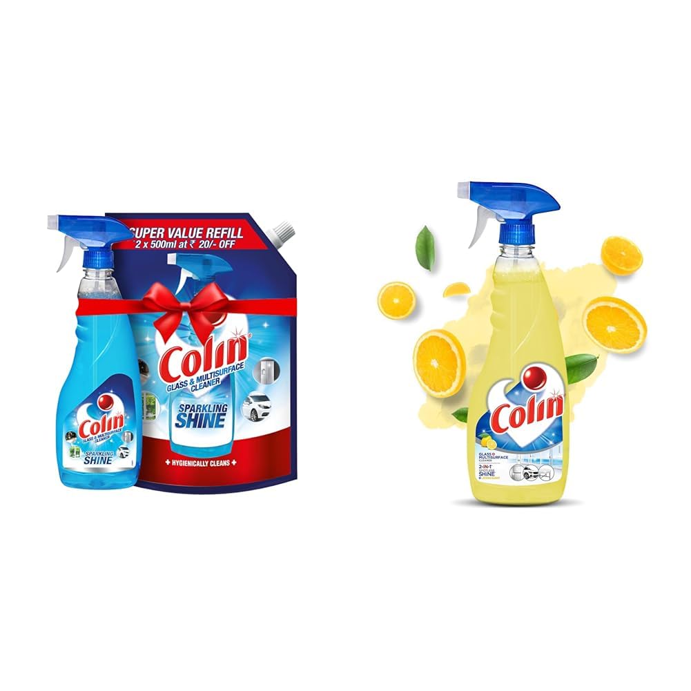 Colin 1 Litre Refill + 500ml Spray & Colin Lemon Burst 500ml - Glass ...