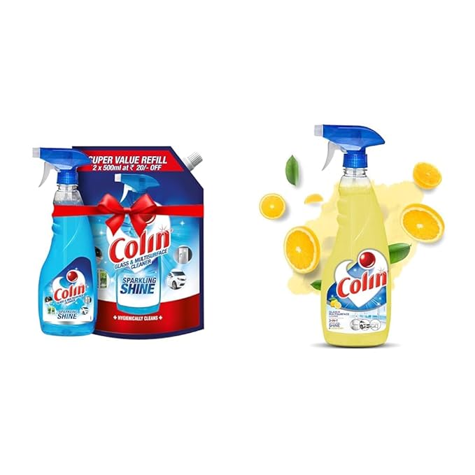 Colin 1 Litre Refill + 500ml Spray & Colin Lemon Burst 500ml - Glass ...