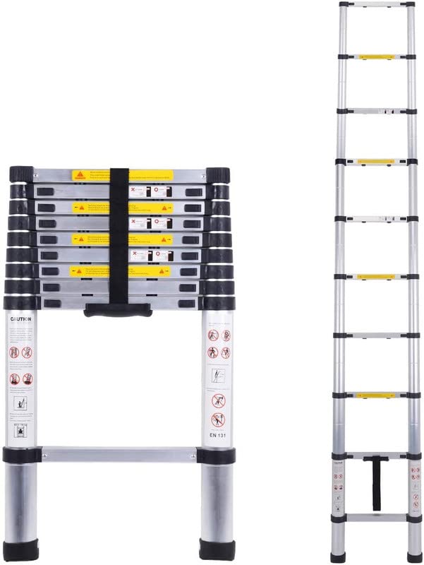 Aluminium Telescopic Ladder 9.5 FT. / Collapsible Extension Ladder with ...