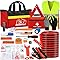 Amazon.com: HLWDFLZ Car Roadside Safety Kit - 129pcs Black Red Winter ...