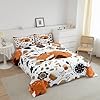 Amazon.com: Fox Comforter Set Twin Size, Cartoon Fox Sleeping Wildlife ...