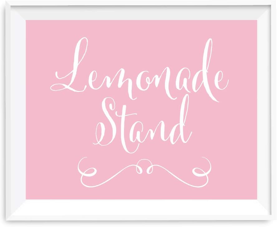 Amazon.com: Andaz Wedding Party Signs, Blush Pink, 8.5x11-inch ...