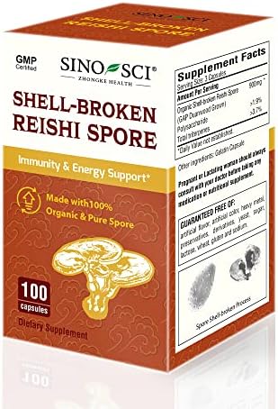 Amazon.com: Sino-Sci Shell-Broken Reishi Mushroom Spore Capsules ...