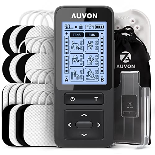 AUVON 24 Modes TENS Unit Muscle Stimulator for Pain Relief ...