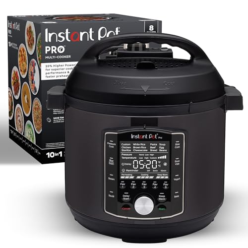 Instant Pot Pro (8 QT) 10-in-1 Pressure Cooker, Slow Cooker, Rice/Grain ...