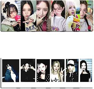 Amazon.com : Zomanon 6Pcs/Set KPOP IVE 1st EP I'VE MINE HD Photocard Double Sides LOMO Cards ...