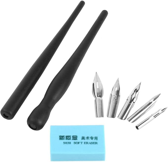 Yosoo Federhalter für Comics Kalligraphie Set Cartoon Comic Dip Pen Set ...