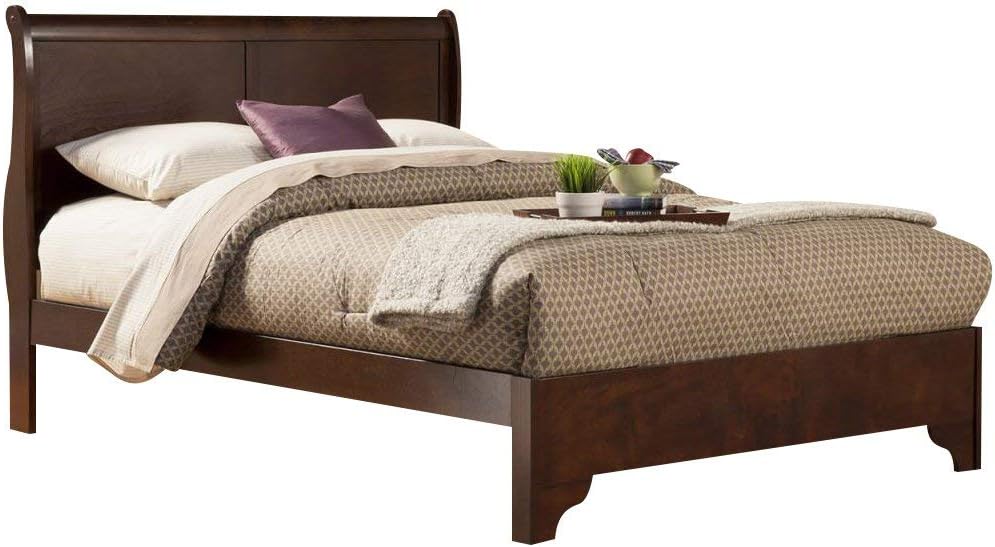 Amazon.com: Alpine Furniture West Haven Sleigh Bed, King Size : Home ...