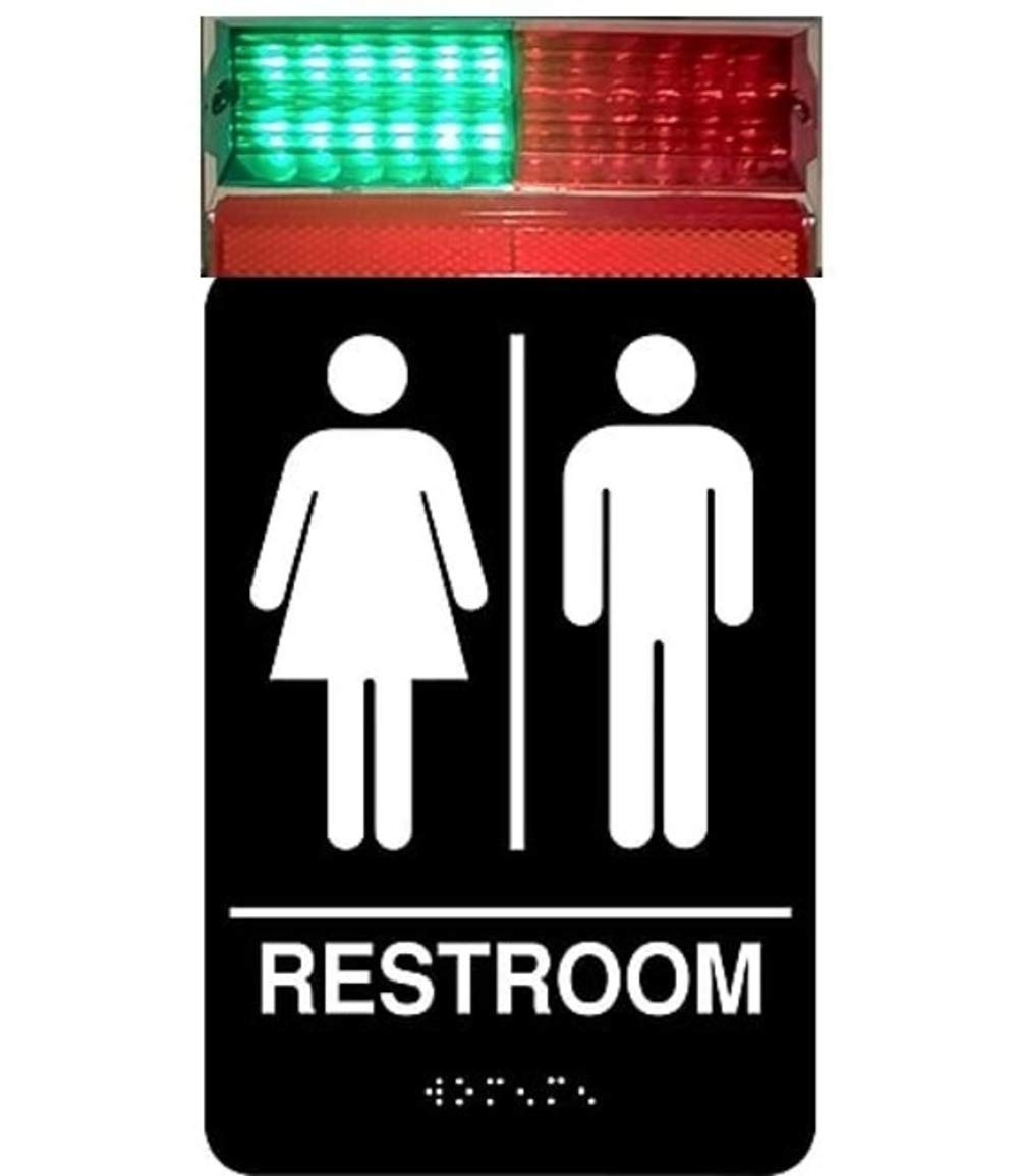 Buy Co. Unisex Restroom Sign with Occupancy LED Light Indicator ...