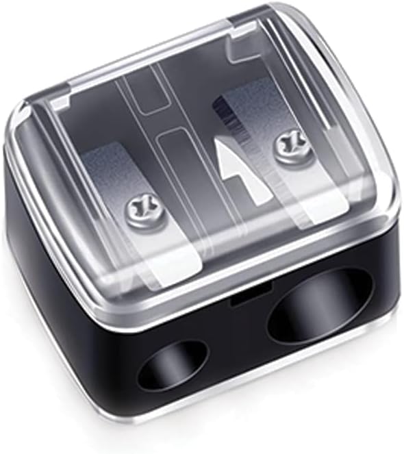 KIRA Makeup Pencil Sharpeners with Cover and Dual Holes Uses for ...