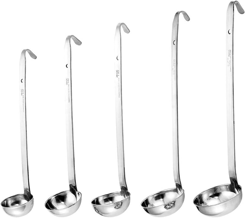 Amazon.com: Markeny 4 Pieces Stainless Steel Soup Ladle Metal Handle ...