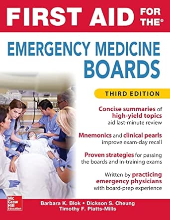 First Aid for the Emergency Medicine Boards Third Edition ...