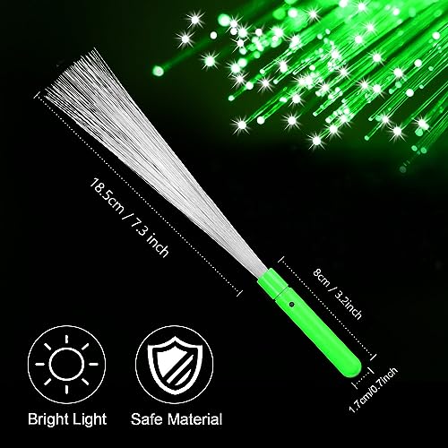 Snapklik.com : NUDALA 12Pack Green Glow Sticks Light Up Fiber Optic ...
