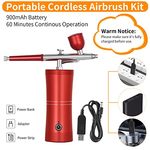 Snapklik.com : Auto Airbrush Kit, 30PSI Portable Cordless Airbrush ...