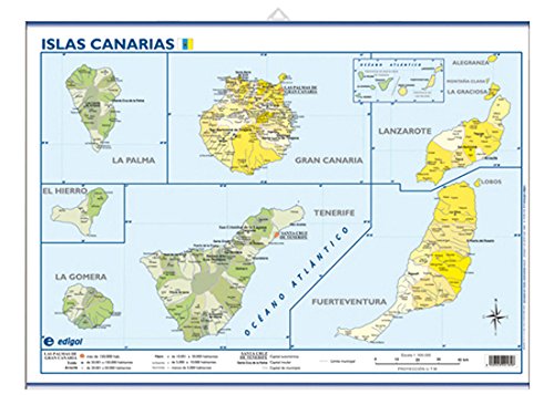 Amazon.it: Canarias, político: Mapas Mini-murales - Edigol Ediciones ...