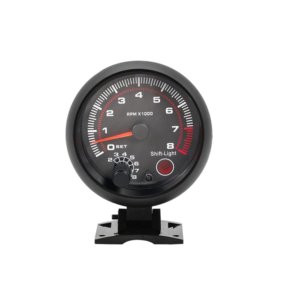 Amazon.com: Shkalacar 3.75" Autogage Tachometer, Car Universal Black ...