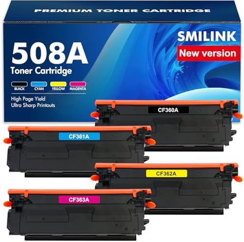 Amazon.com: TCT 508A Toner Cartridge 4 Pack - Premium Compatible ...