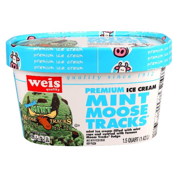 Amazon.com: Weis Quality, Ice Cream Mint Moose Tracks, 48 Fl Oz ...