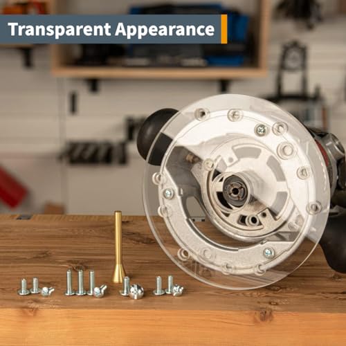 Snapklik.com : POWERTEC Dia 6-1/2 Router Base Plate & 10Pcs 5/16 To 1 ...