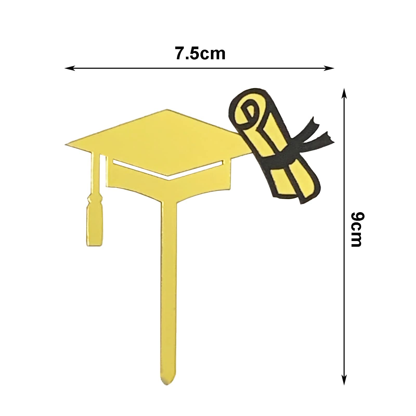 ANCTEY Graduation Cake Toppers Set, Acrylic 1 Big Happy Graduation Cake ...