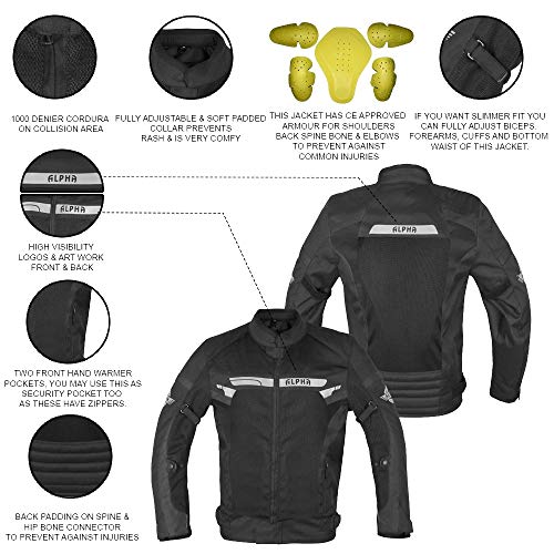 Snapklik.com : ALPHA CYCLE GEAR BREATHABLE BIKERS RIDING PROTECTION ...